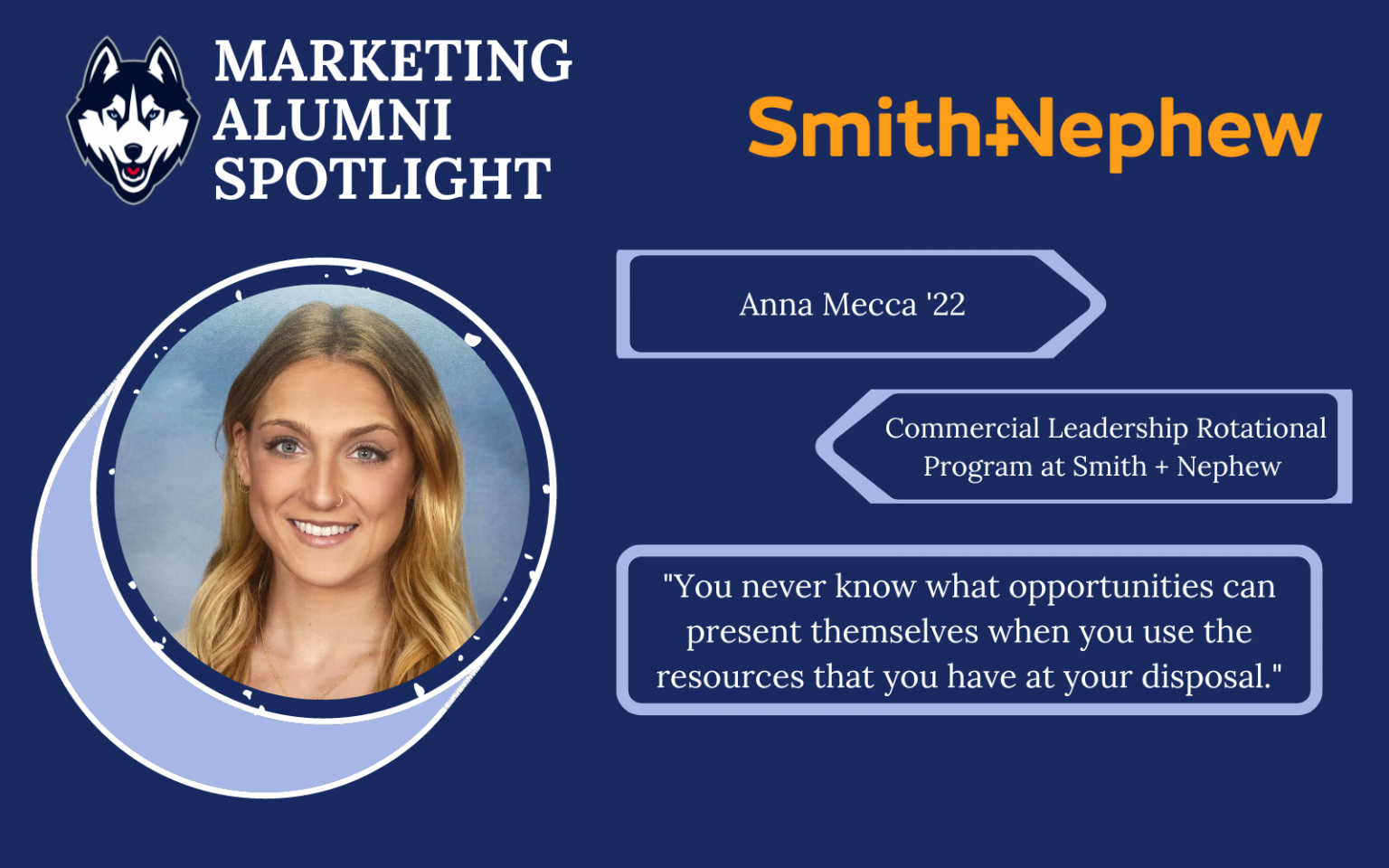 Alumni Spotlight: Anna Mecca '22 | School of Business | University of ...